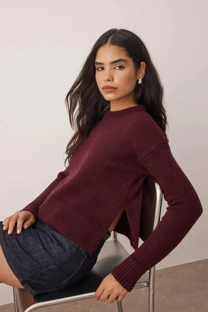 Trendyol Milla ženski duks Twoaw26Kz00223, šljivasta-purple