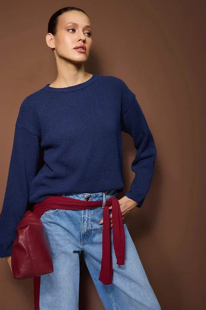 Trendyol Milla ženski duks Twoaw26Kz00107, indigo-plava