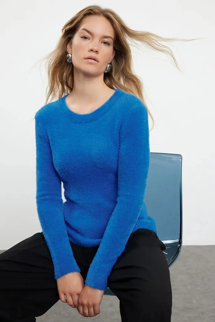 Trendyol Milla ženski duks TWOAW25KZ00144, Saks-blue