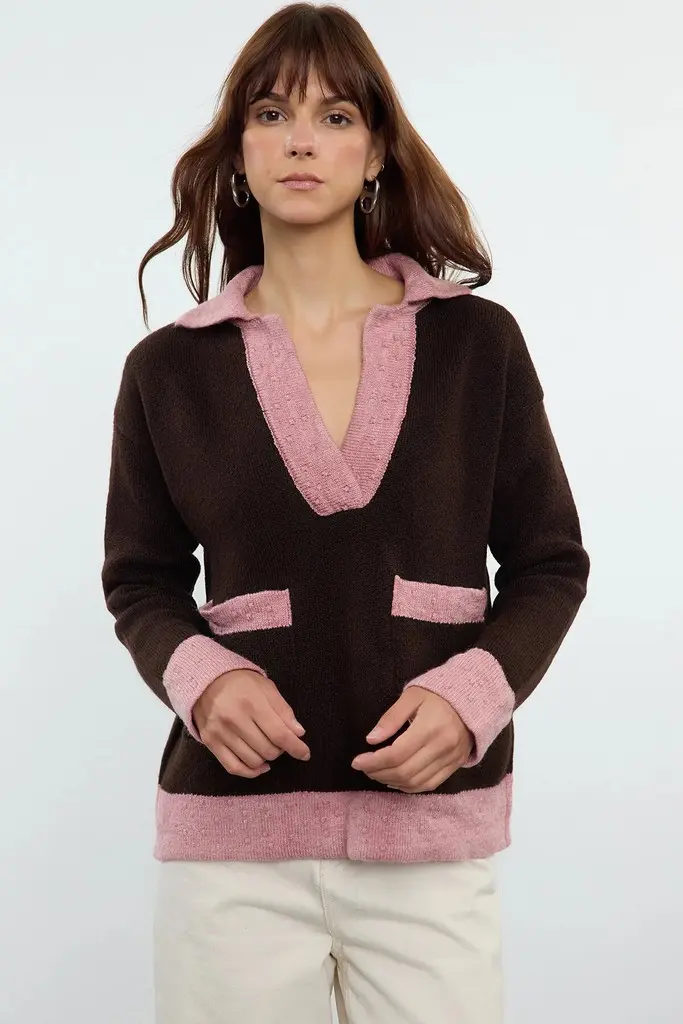 Trendyol Milla ženski duks Twoaw25Kz00284, smeđa-smeđa