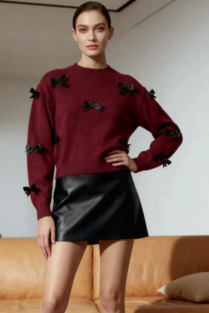 Trendyol Milla ženski duks Twoaw25Kz00155, bordo