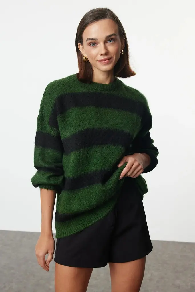 Trendyol Milla ženski duks Twoaw25Kz00283, zelena