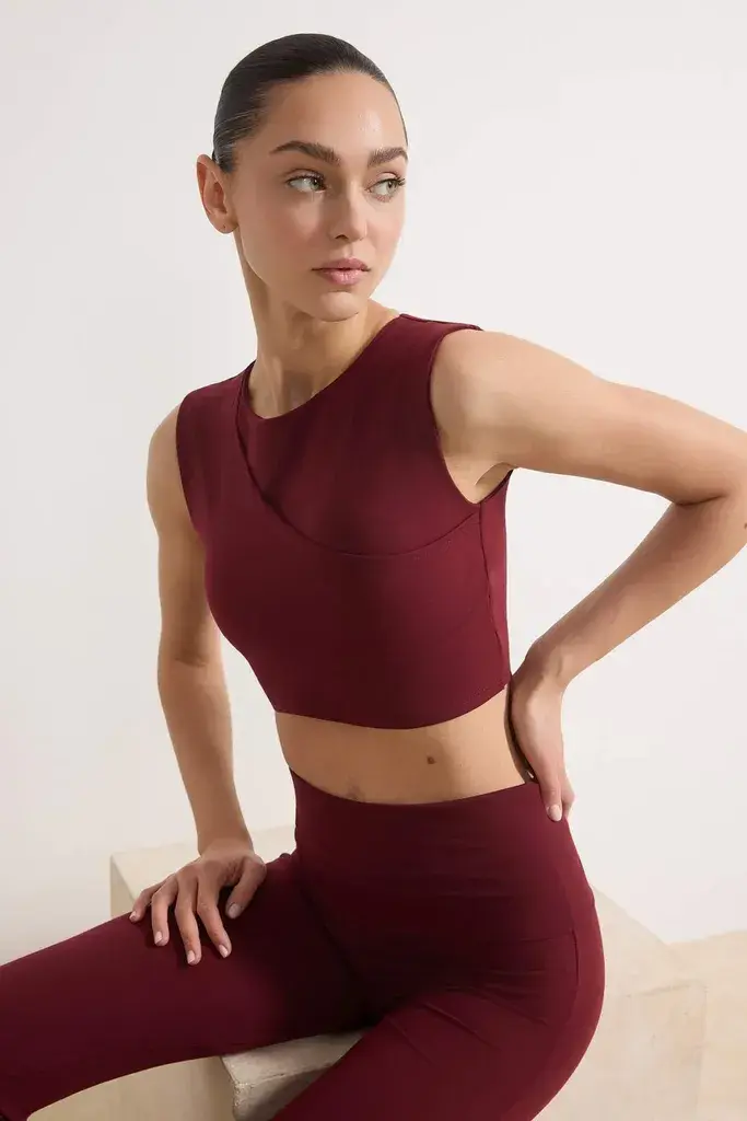 Trendyol Milla ženski sportski brus model Thmss26Ss00003, burgundac-bordo