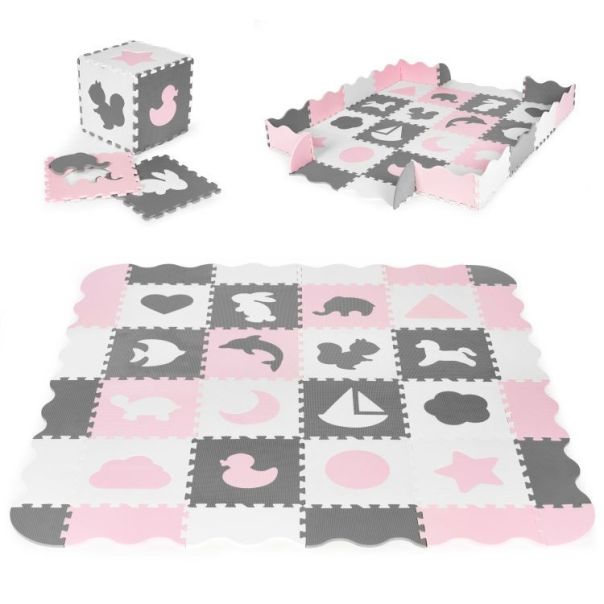 ECO TOYS Podne puzzle sa ogradicom Dry pool, 36 delova