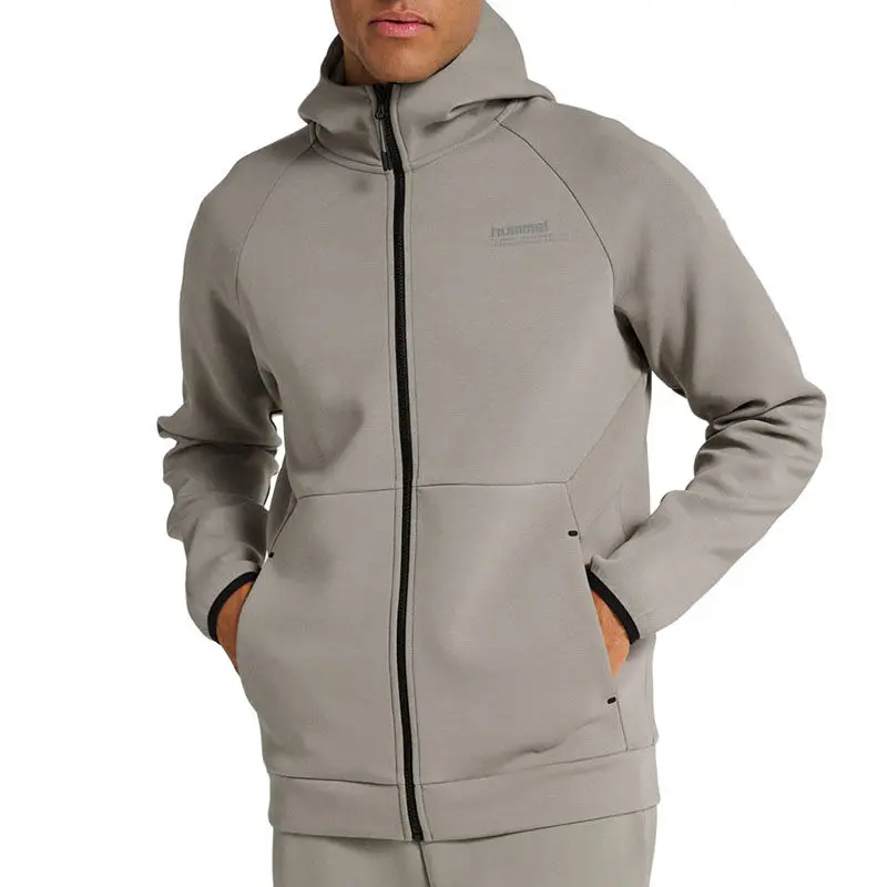 Hummel Muški duks HMLTECH Fleece Regular Zip Hoodie, Sivi