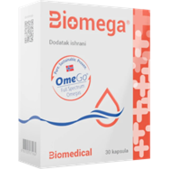 Biomega 30 kapsula – OmeGo® Full Spectrum lososovo ulje sa prirodnim omega masnim kiselinama