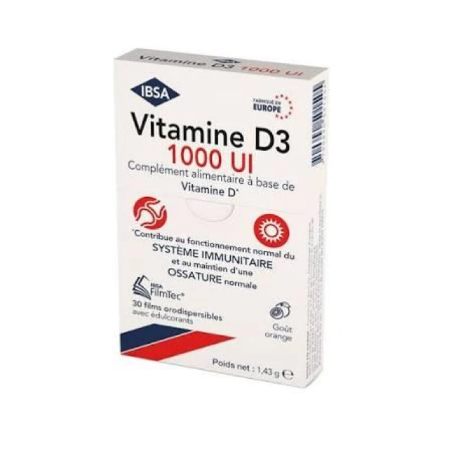 FilmTec® Vitamin D 1000 IU IBSA 30 komada – vitamin D3 u orodisperzibilnim filmovima