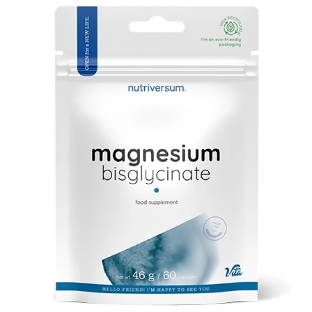 NUTRIVERSUM MAGNESIUM BISGLYCINATE 60 kapsula – 125 mg magnezijuma po kapsuli za mišiće, nerve i energiju