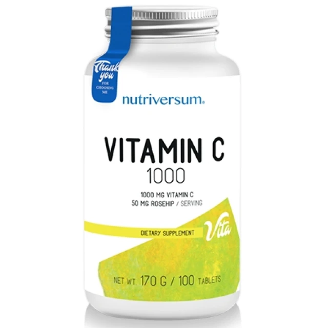 NUTRIVERSUM VITAMIN C 1000 100 tableta – 1000 mg vitamina C sa šipkom za imunitet i antioksidativnu zaštitu