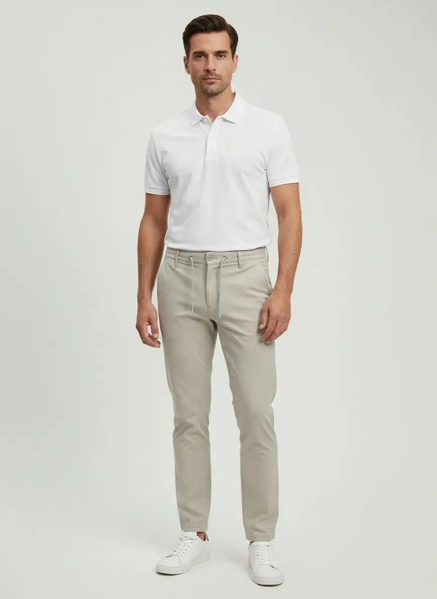 Elit Fashion Muške pantalone, Slim fit, Bež