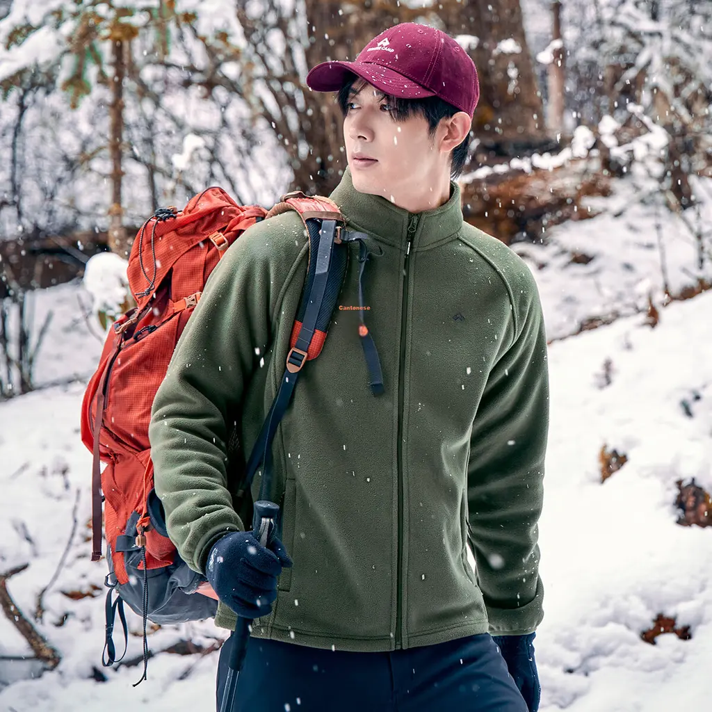 Pioneer Camp Muška jakna, Fleece, Maslinasta