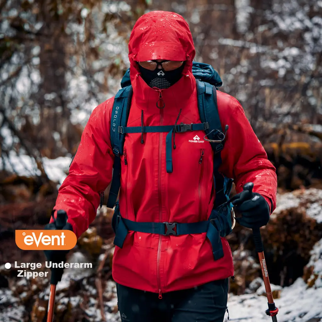Pioneer Camp Muška jakna za planinarenje Snow Eagle 2.0, Hardshell, Crvena