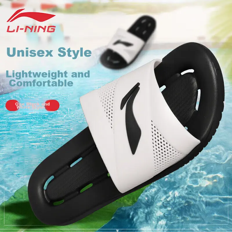 Li-Ning Unisex papuče, Crno-bele