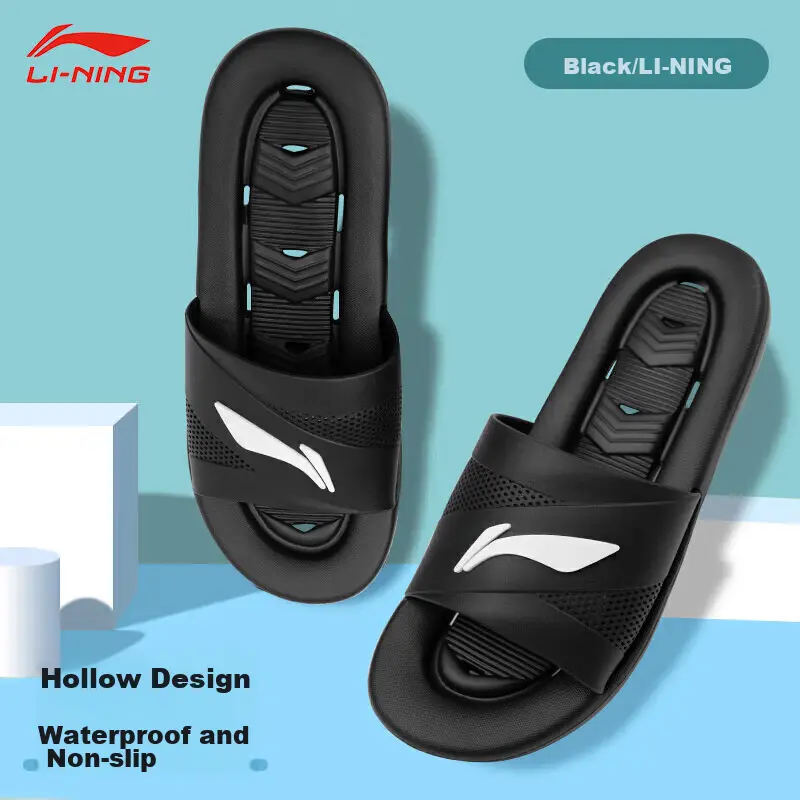 Li-Ning Unisex papuče, Crne