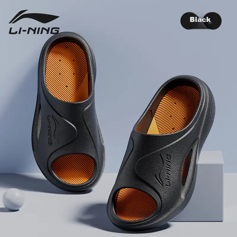Li-Ning Unisex papuče, Crne