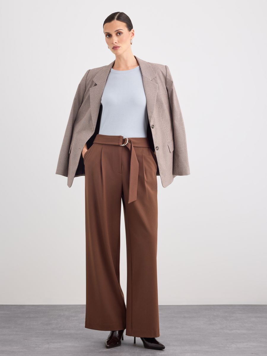 Pantalone širokih nogavica s visokim strukom