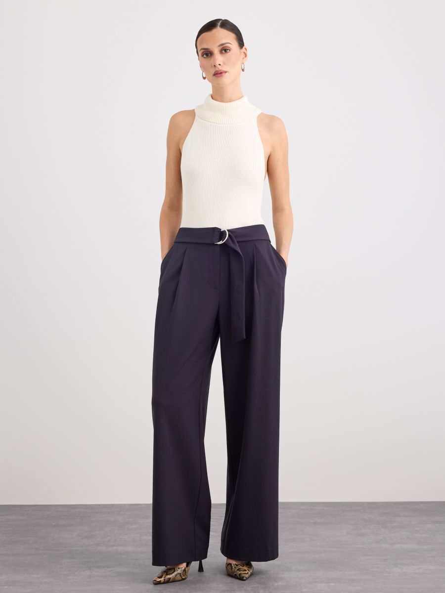 Pantalone širokih nogavica s visokim strukom