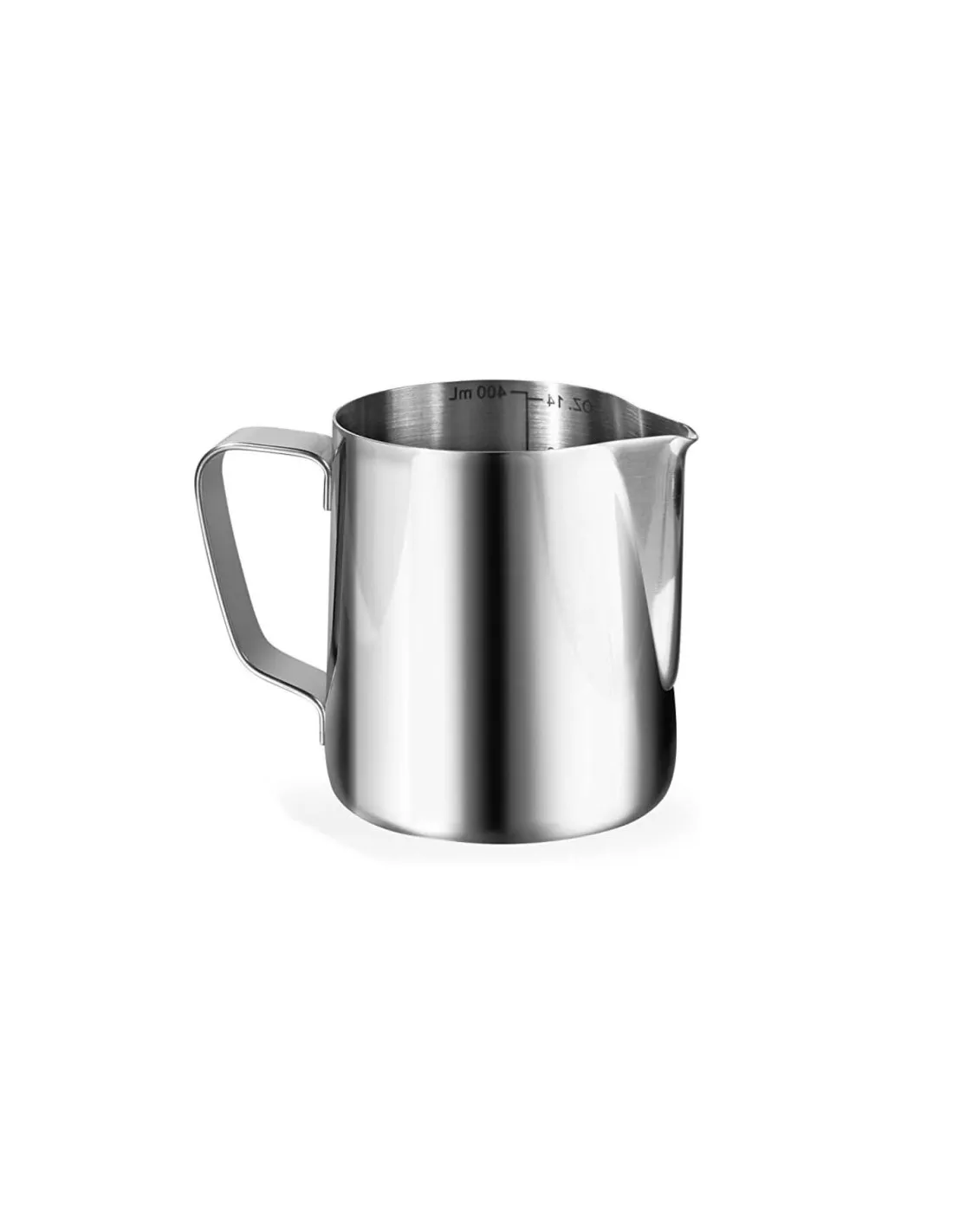 Latiera inox 0,4 l sa vrhom za crtanje po kafi i skalom