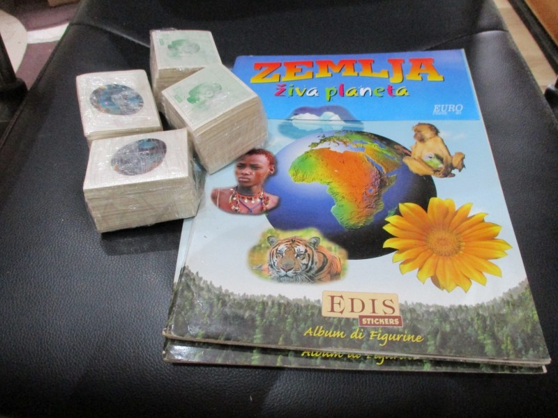 Prazan album i kompletan set sličica Zemlja živa planet