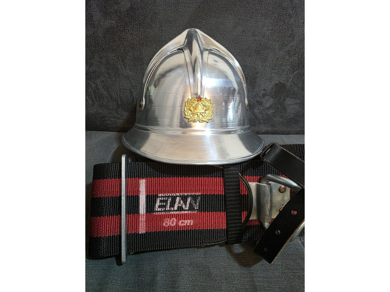 SFRJ Vatrogasna Kaciga + Elan Begunje Opasač