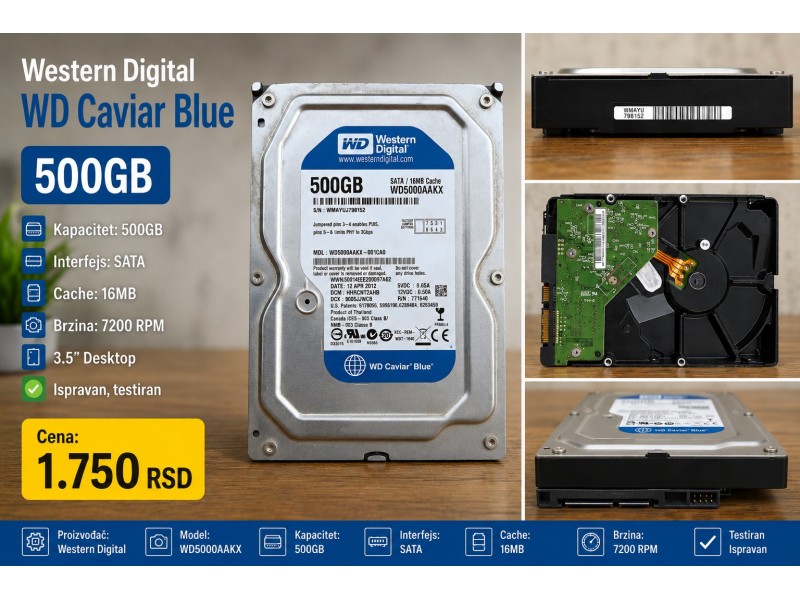 Western Digital WD Caviar Blue 500GB SATA Hard Disk