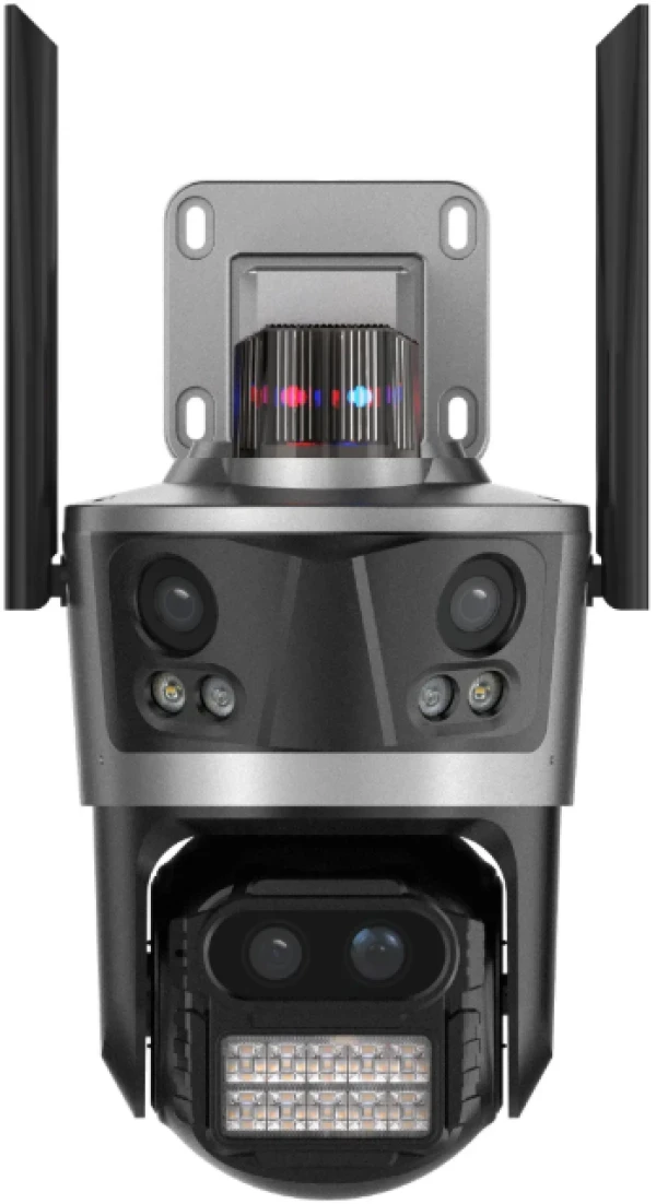CAM-IP9MP-EP12 Rezolucija: 9 MP (3 MP + 3 MP + 3 MP) Objektivi: 3 × 3,6 mm