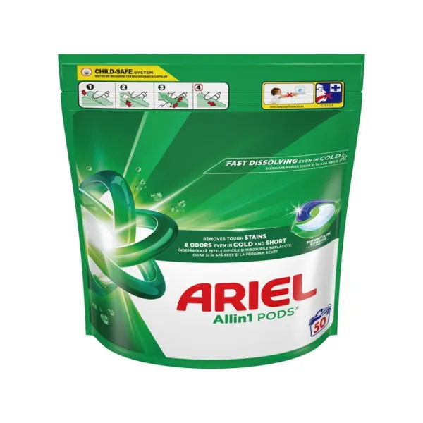 Hemija Kapsule za pranje veša Ariel Pods All in One, 50/1