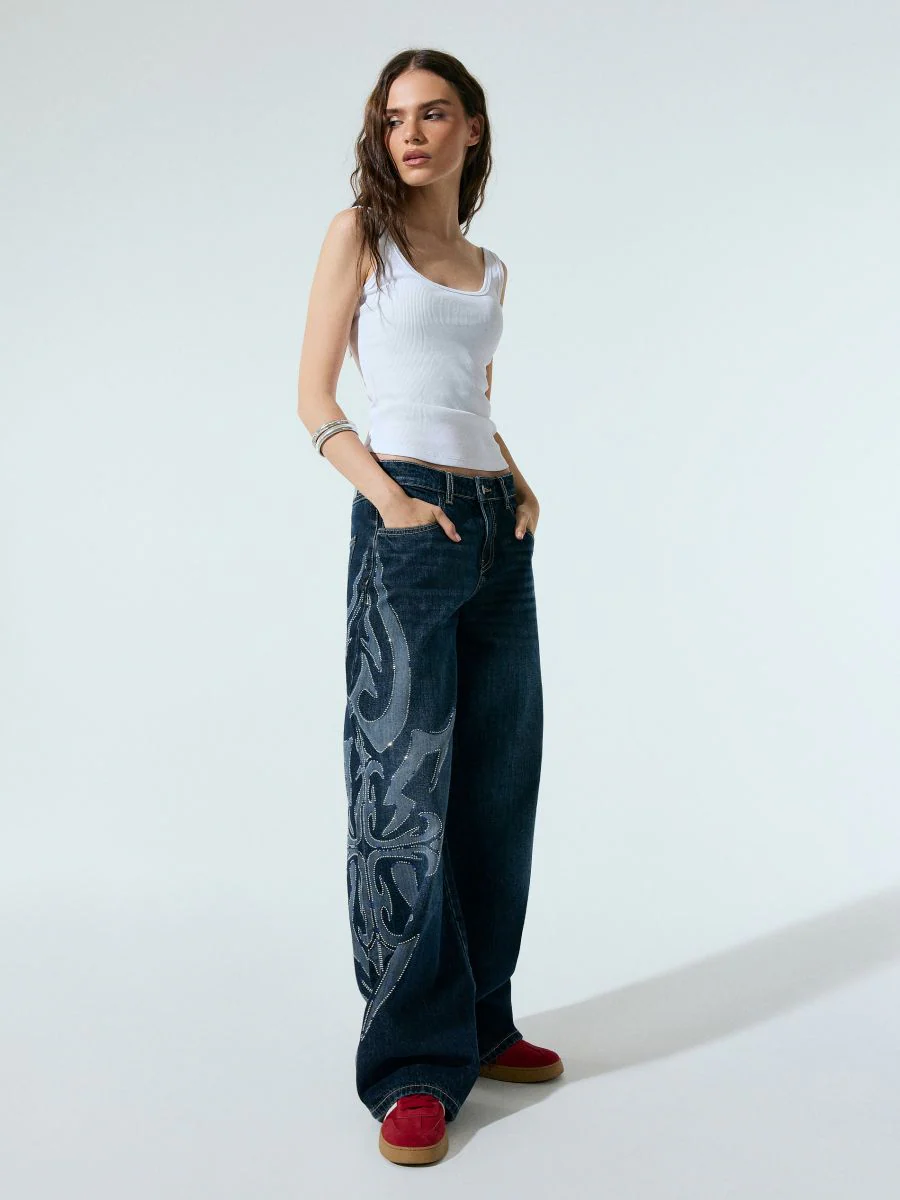 Baggy fit farmerke