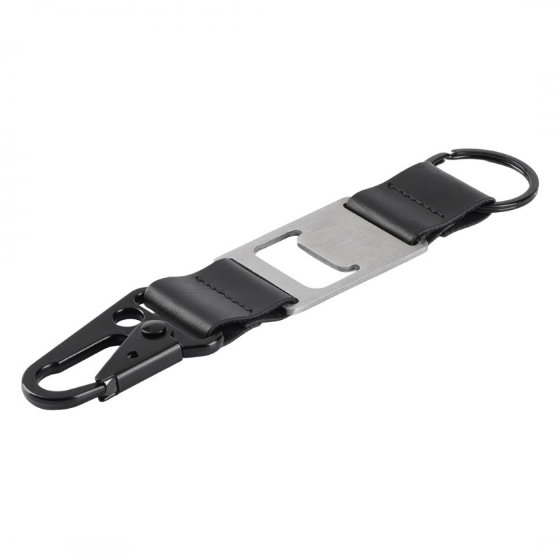 BELT, privezak za ključeve sa otvaračem za flaše i karabinjerom, crni