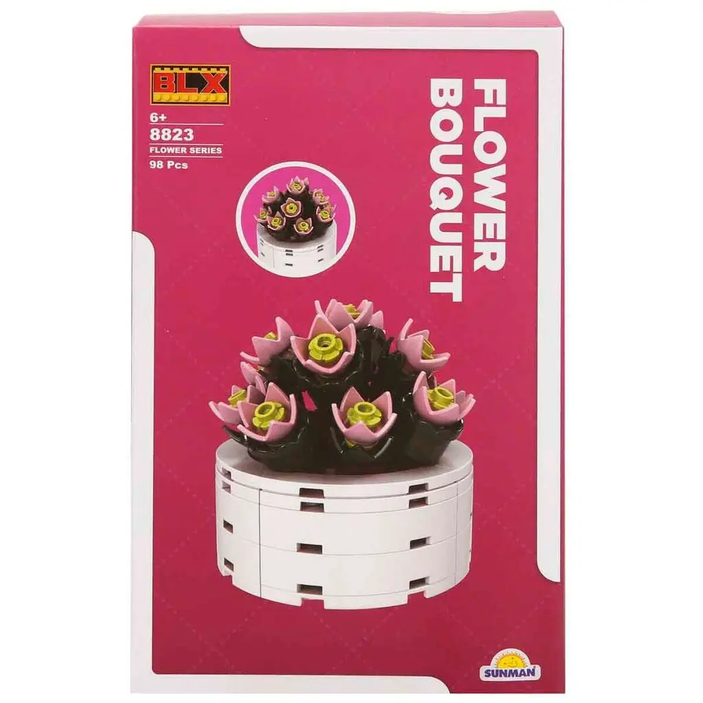 BLX Kreativni Set sklopivih kocki Flowers, 98 delova, Izdanci