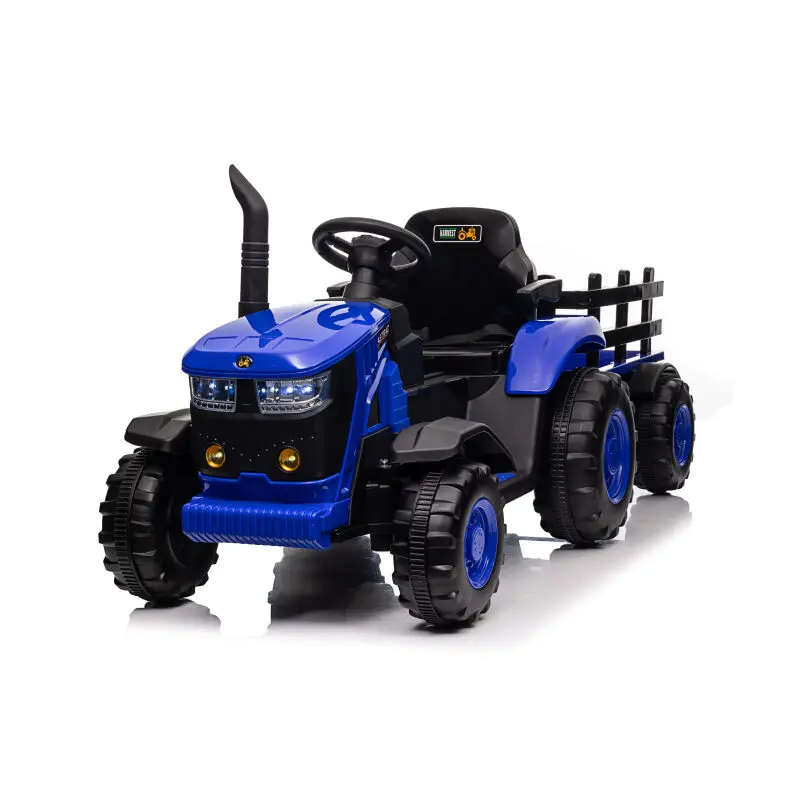Premium Stil Traktor sa prikolicom na akumulator, 70W, Plavi
