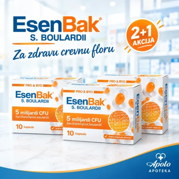 EsenBak bulardi paket za zdravu crevnu floru, 20+10 kapsula