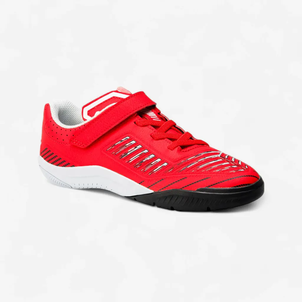 Patike za futsal Ginka 500 dečje - crveno/crne