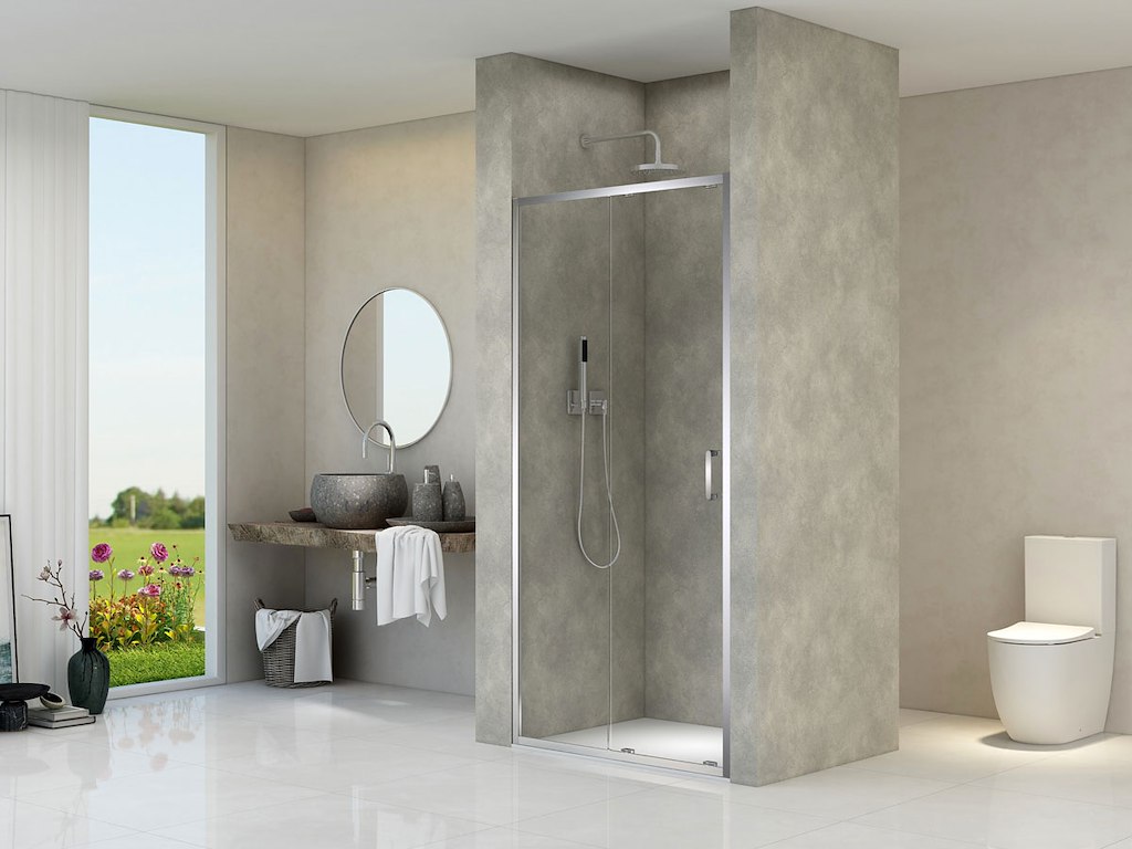Modulare tuš paravan 100×200cm hrom/proziran