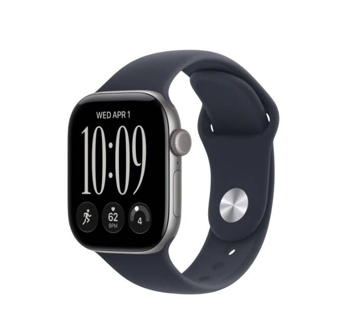 Apple Watch S12 GPS 46 mm Space Grey Aluminium Case with Navy Blue Sport Band - S/M
