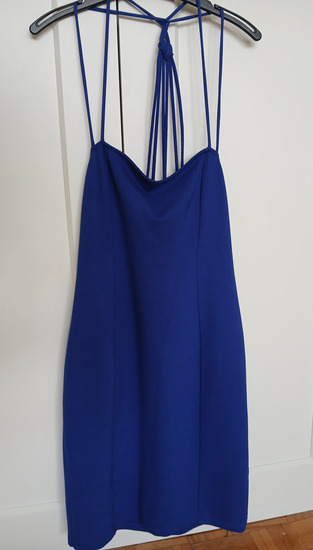 H&M Divided kraljevsko plava slip mini haljina