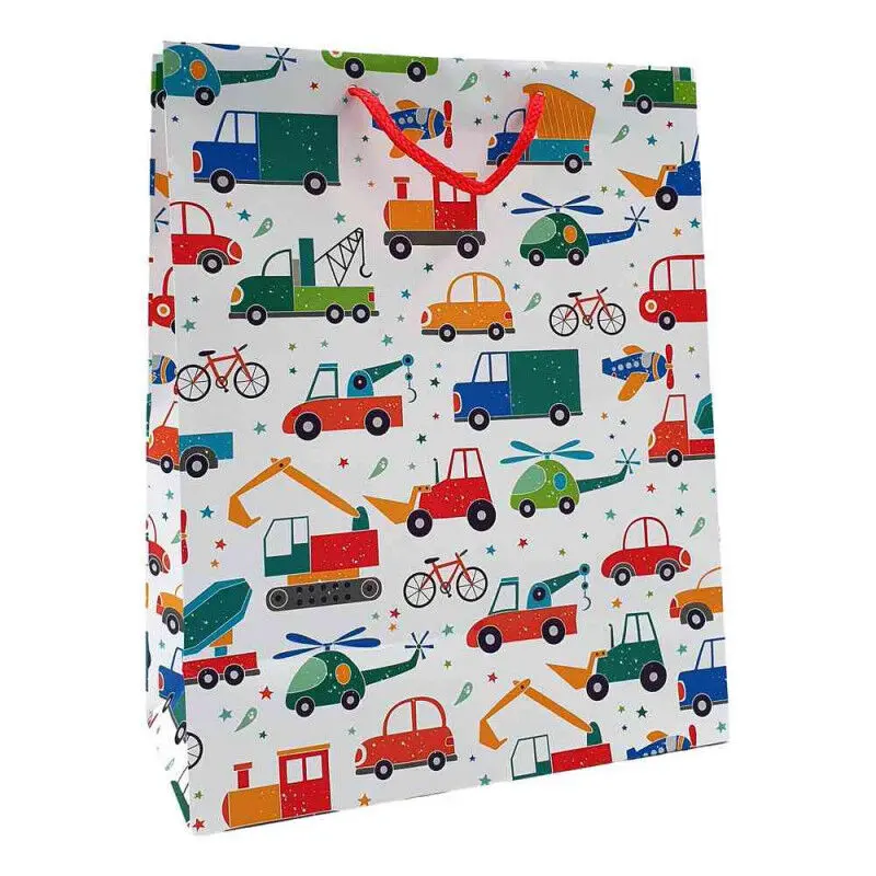 Eureka Velika ukrasna kesa Transport cars, 26x32x12cm