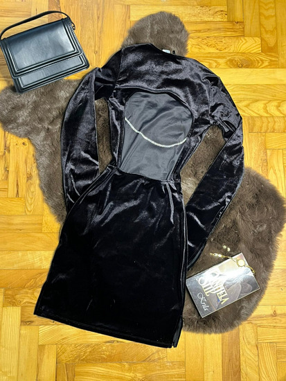 Atraktivna H&M haljina,gola leđa, cirkoni, XXS