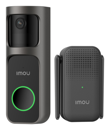 Imou 3MP Wi-Fi Doorbell 2S Kit, 2K QHD, 5000mAh rechargable battery, 125 wide-angle view, night vision 5m, Mic and Speaker, 8x Digital Zoom, PIR Motion / AI Human Detection, USB-C, Chime works as ...