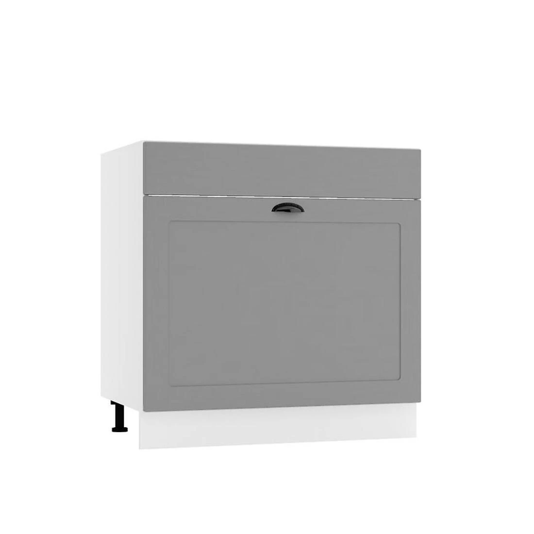 Adele D80ZL S/1 kuhinjski ormaric, 80x52,4x82 mat siva/bela