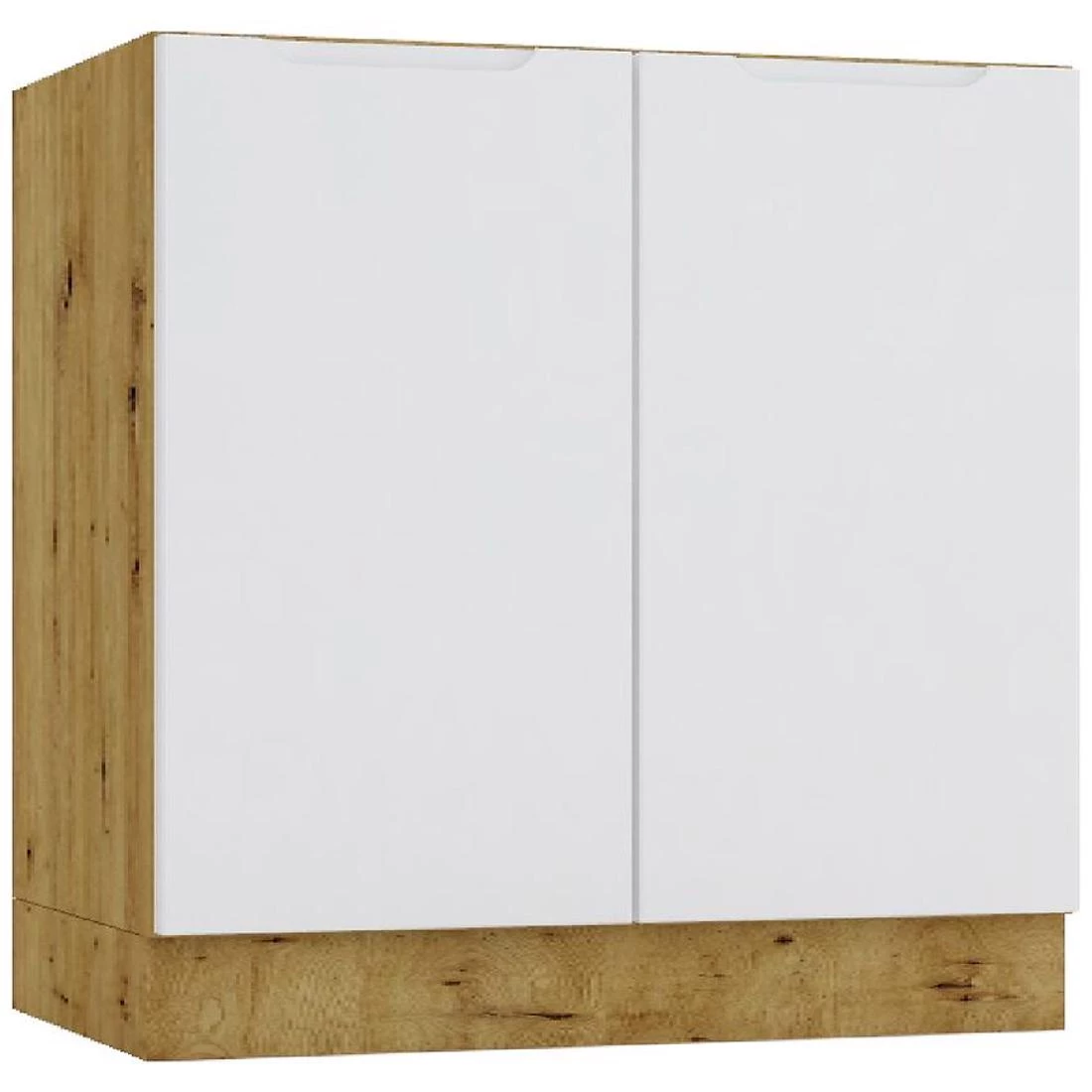 Isabel D80 kuhinjski ormaric, 80x44,6x82 svjetlo siva/hrast