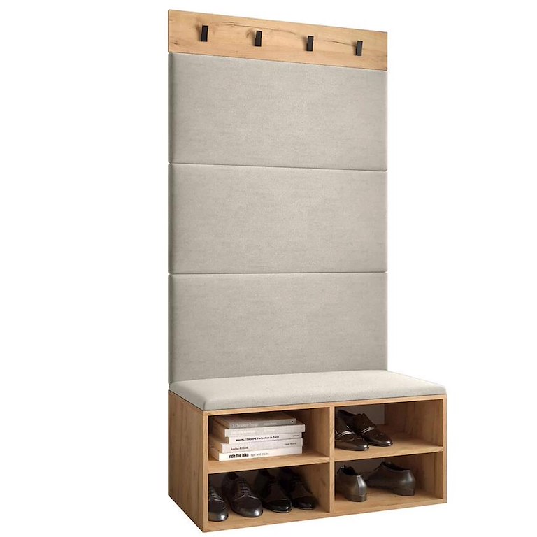Miro predsoblje 84x42x184 cm craft hrast/bež