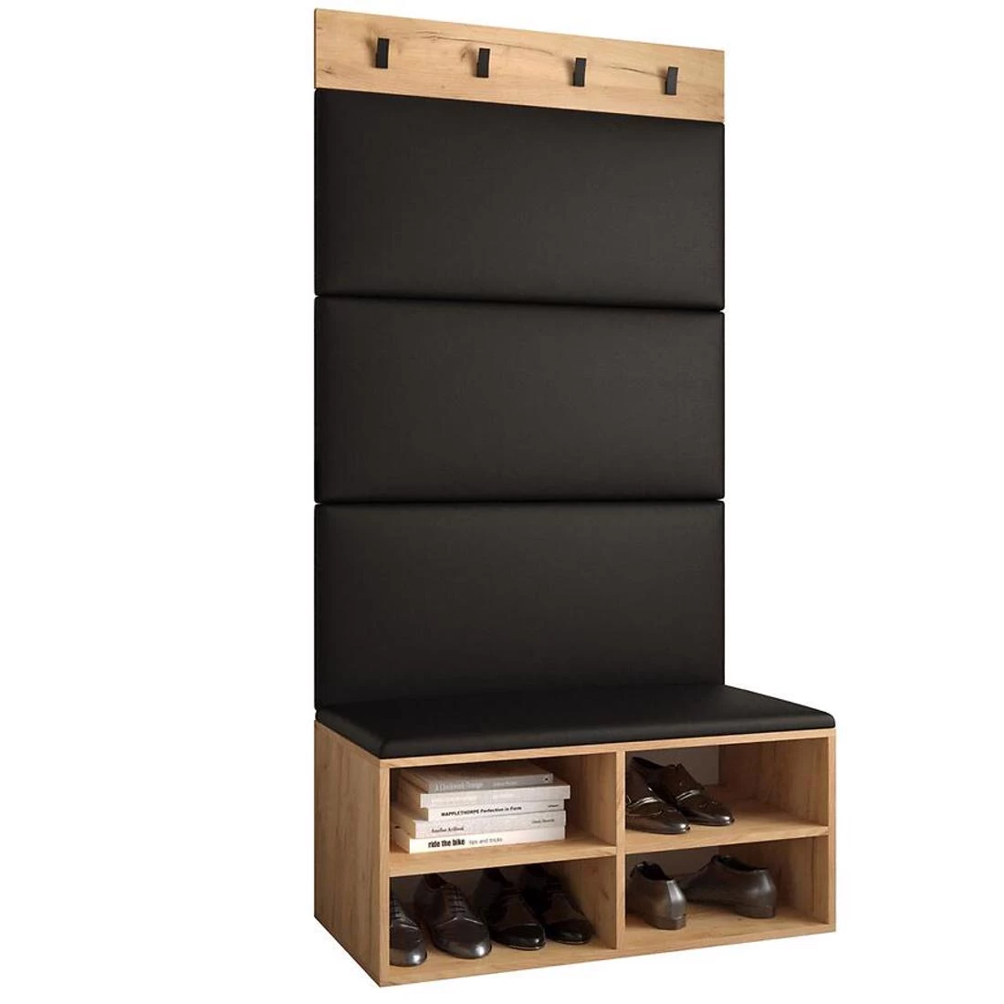Miro predsoblje 84x42x184 cm craft hrast/crna