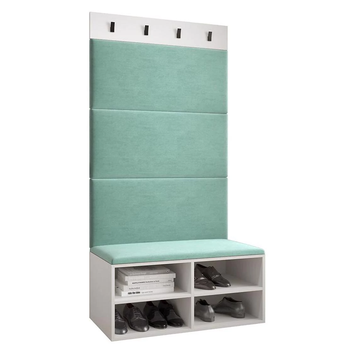 Miro predsoblje 84x42x184 cm craft bela/menta
