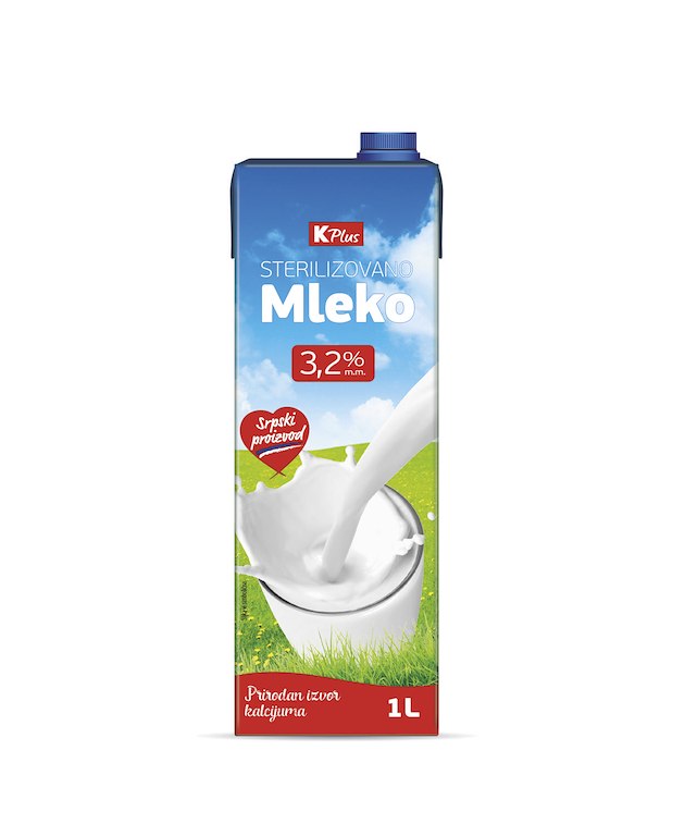 Mleko uht 3.2%mm 1l k plus