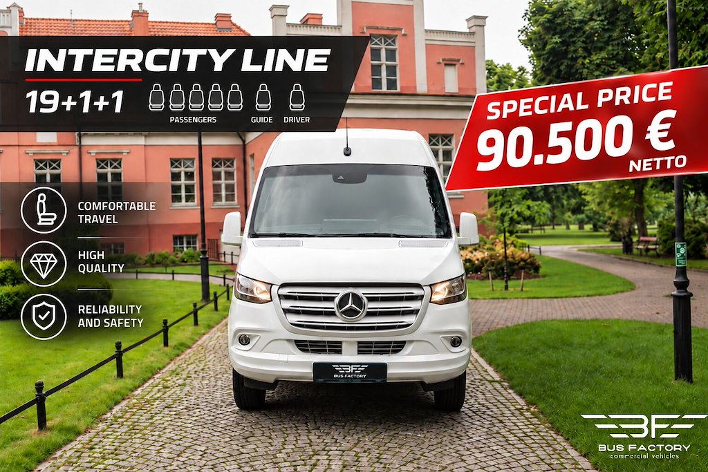 Novi Mercedes-Benz SPRINTER 519, INTERCITY LINE 20+1 ! putnički minibus