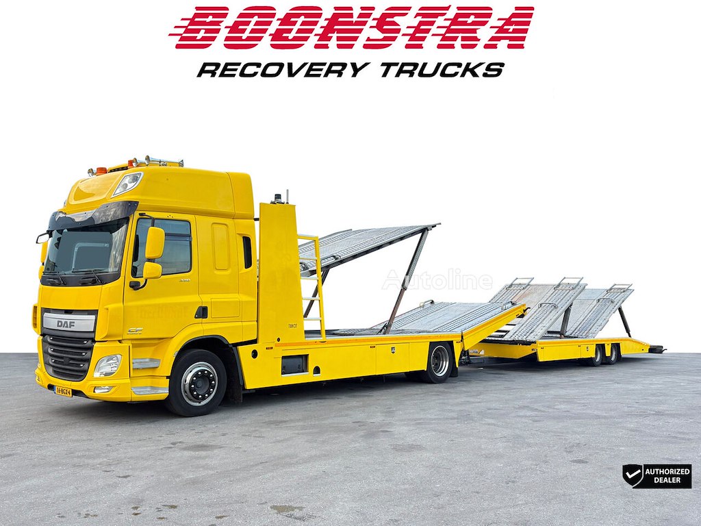 DAF CF 330 Tijhof TA-12000 6-Cars 2 x Winch 1e eigenaar autotransporter + prikolica autotransportera