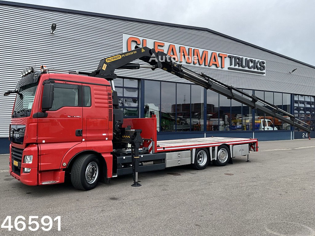 MAN TGX 26.420 Palfinger 42 Tonmeter laadkraan kamion platforma