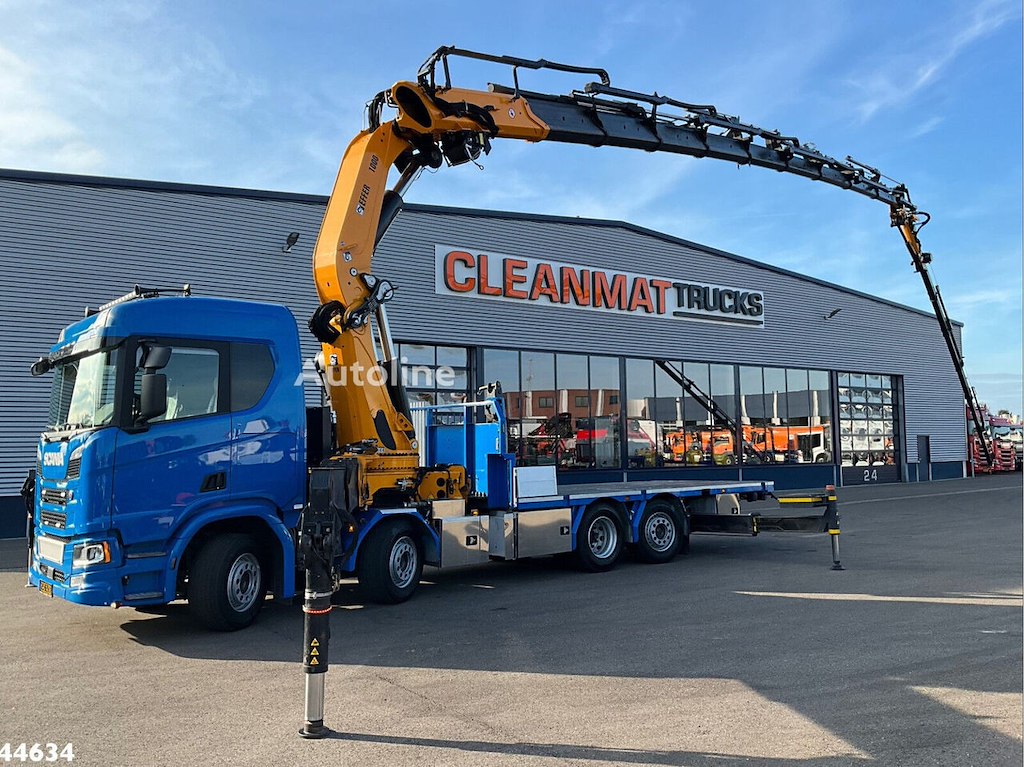 Scania R 540 Euro 6 Effer 100 Tonmeter laadkraan + Fly-Jib Just 39.720 kamion platforma
