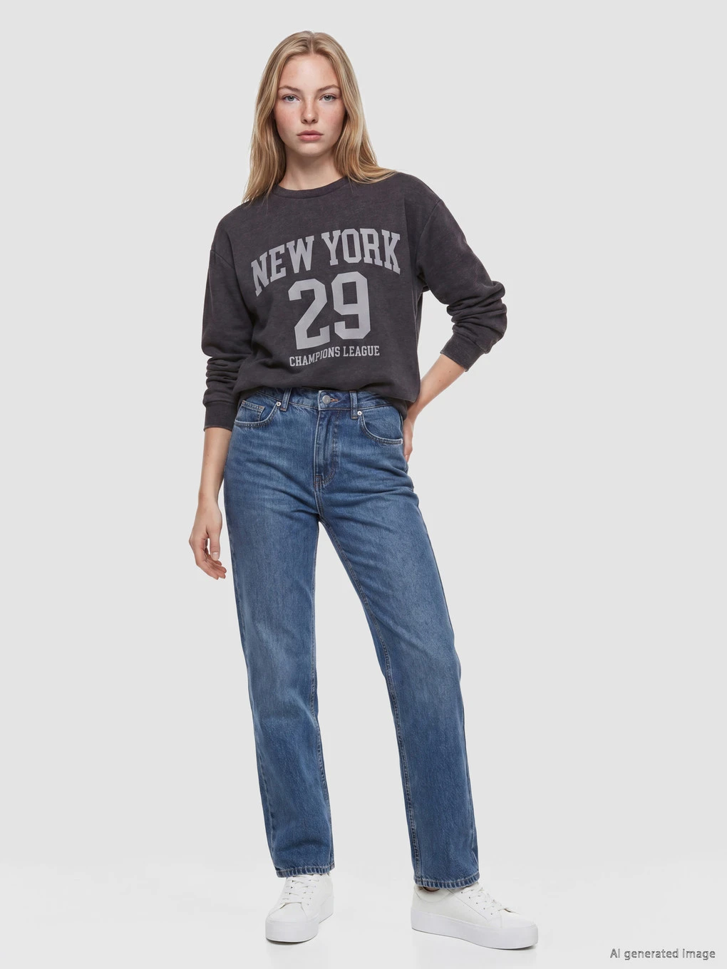 XSIDE Nyc Štampana Oversize Ženska Dukserica
